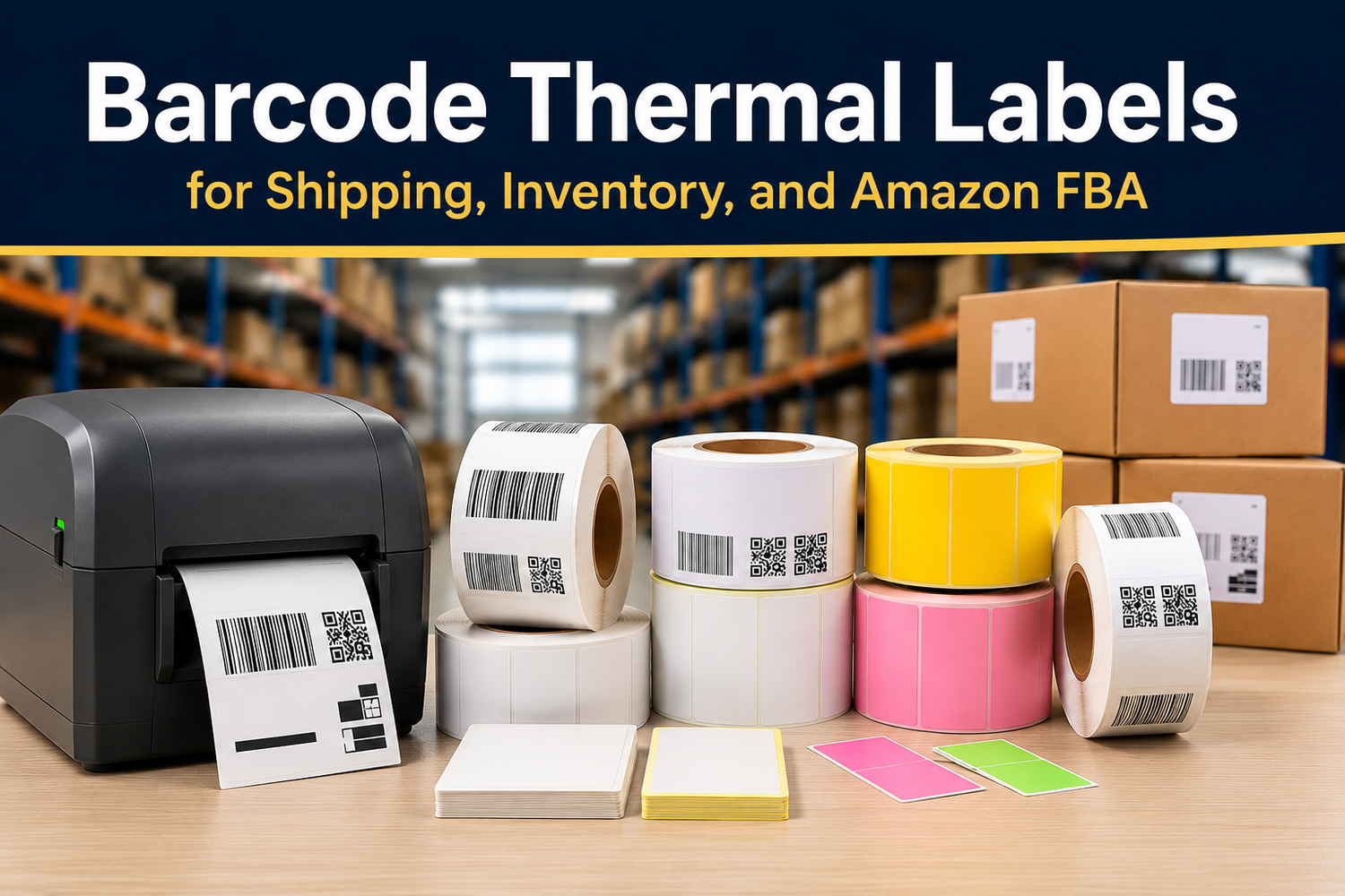 Barcode Thermal Labels for Amazon FBA & Shipping | Gpack – Gpack Supplies