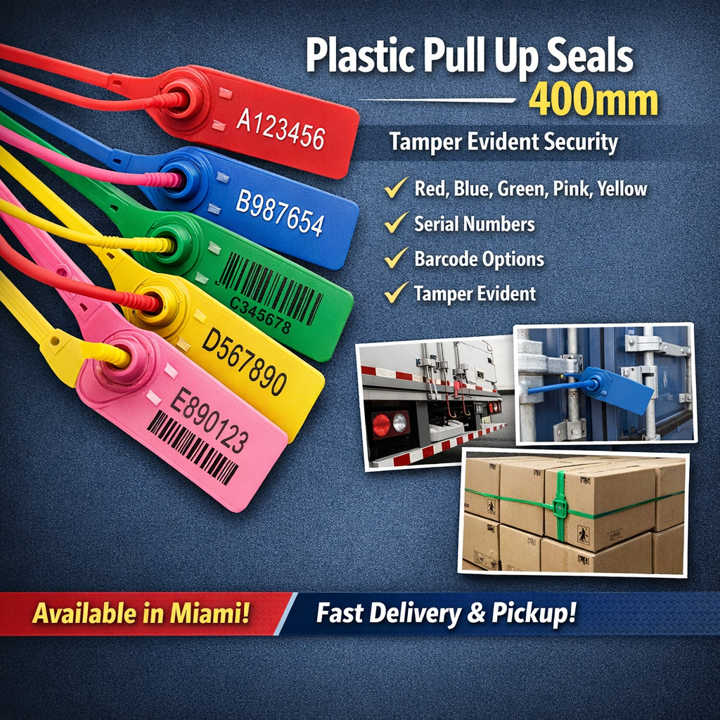 Plastic Pull Up Seals 400mm with Serial Number & Barcode – Gpack Supplies
